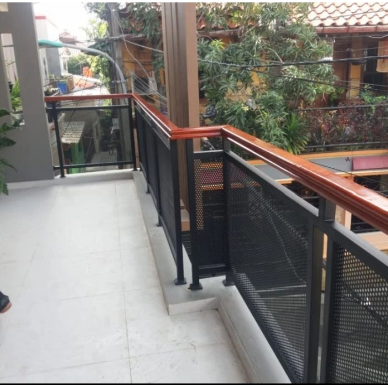 Jual Railing tangga / Railing Balkon Perforated | Shopee Indonesia