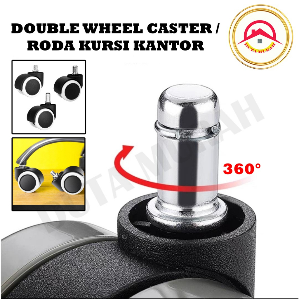 Jual Roda Caster Kursi Kantor/ Roda Kastor Kursi Rak 2 INCH | Shopee ...