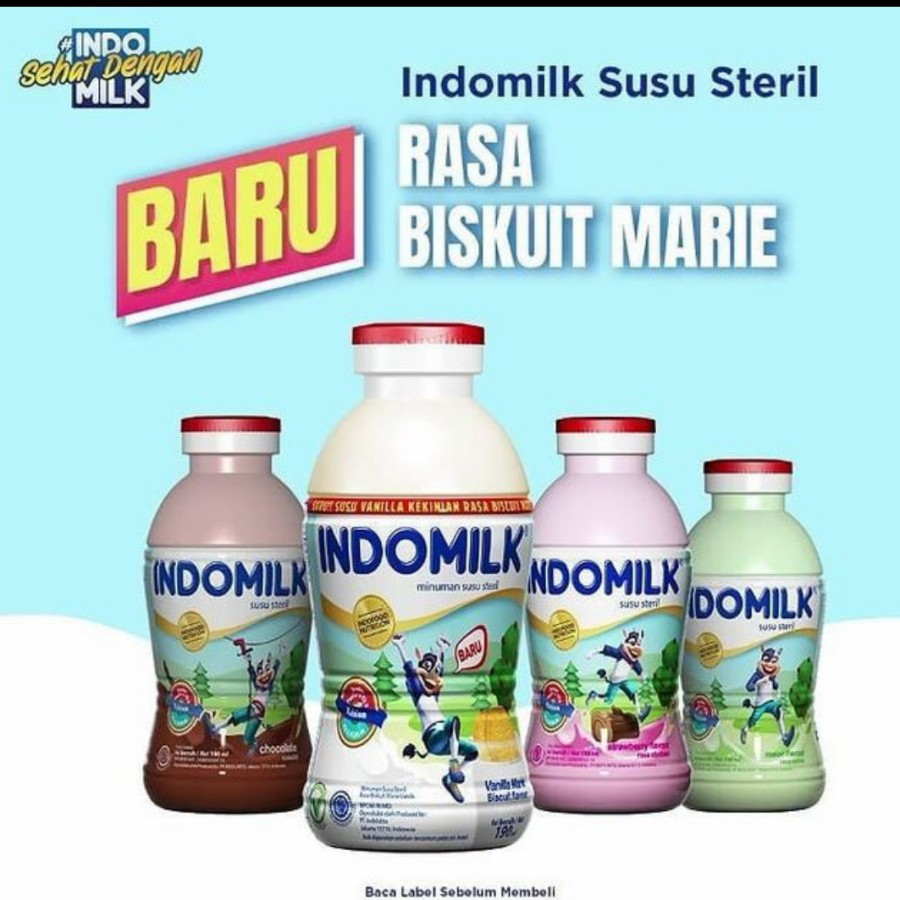 Jual susu indomilk botol 190ml isi 24 | Shopee Indonesia