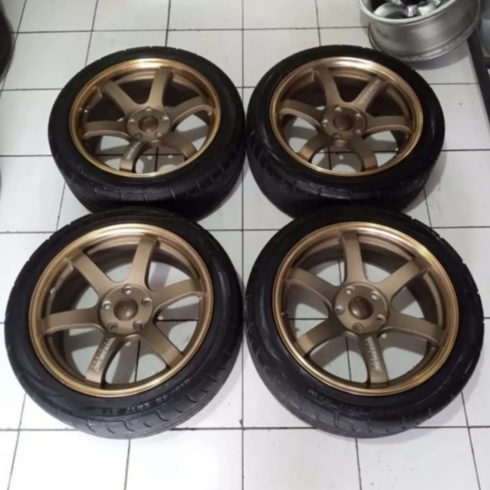 Jual Velg Mobil Bekas TE37 Ring 17 Lebar 7,5 Pcd 5x114 Et35 Ban 215 45 R17 Gt | Shopee Indonesia