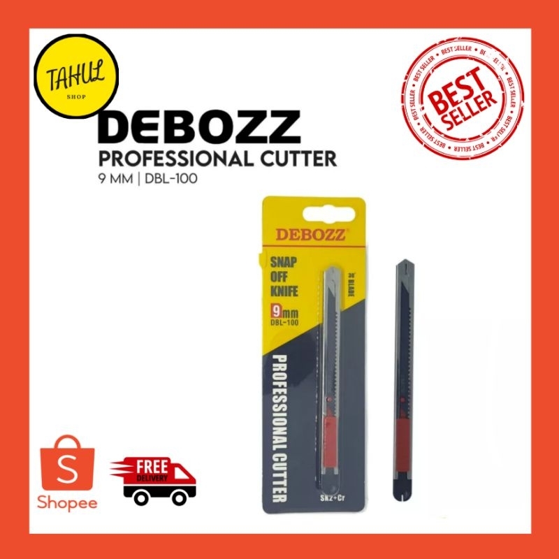 Jual CUTTER DBL-100 DEBOZZ DENGAN MATA PISAU HITAM UJUNG LANCIP DENGAN ...