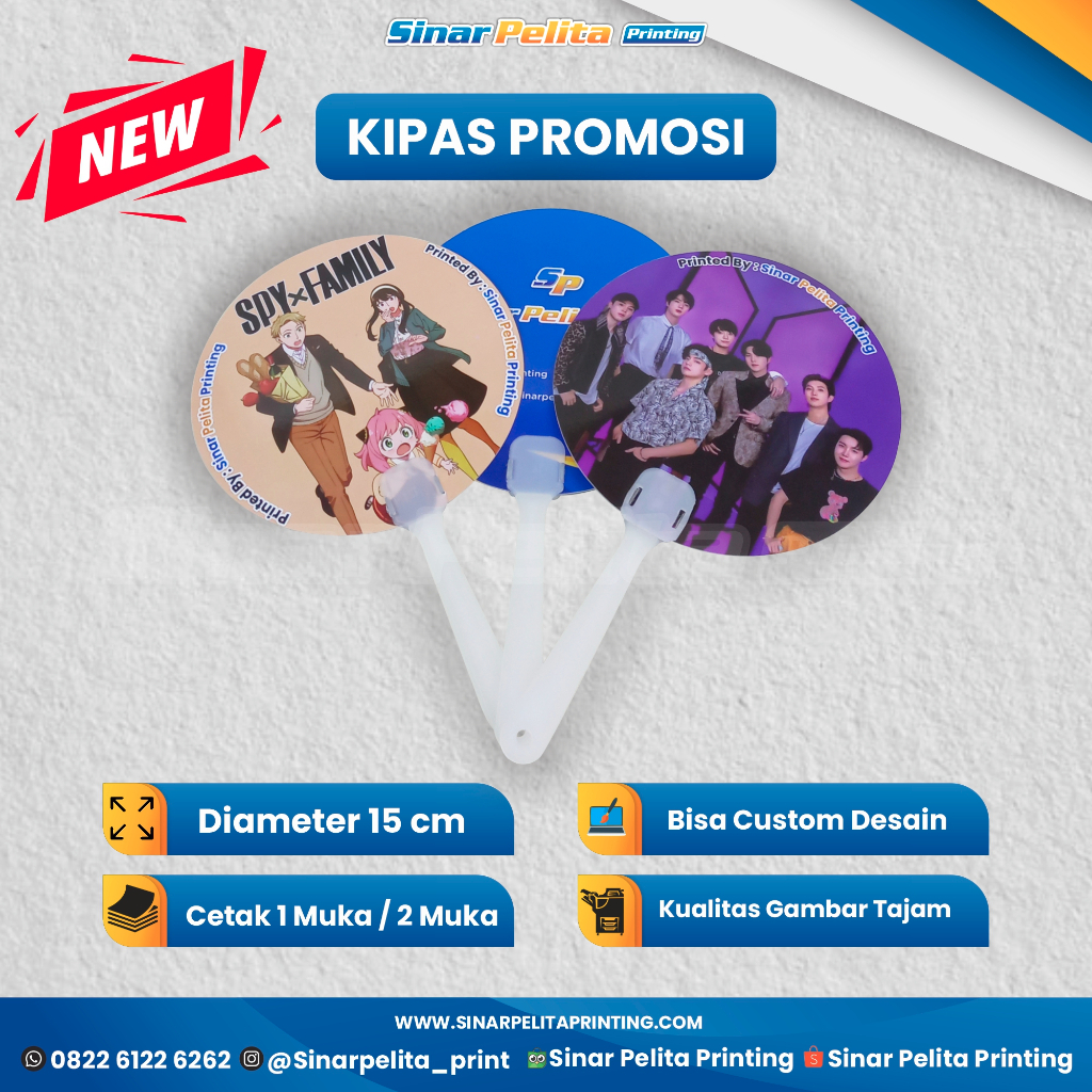 Jual Kipas Promosi Custom | Kipas Custom | Hand fan Custom | Shopee ...