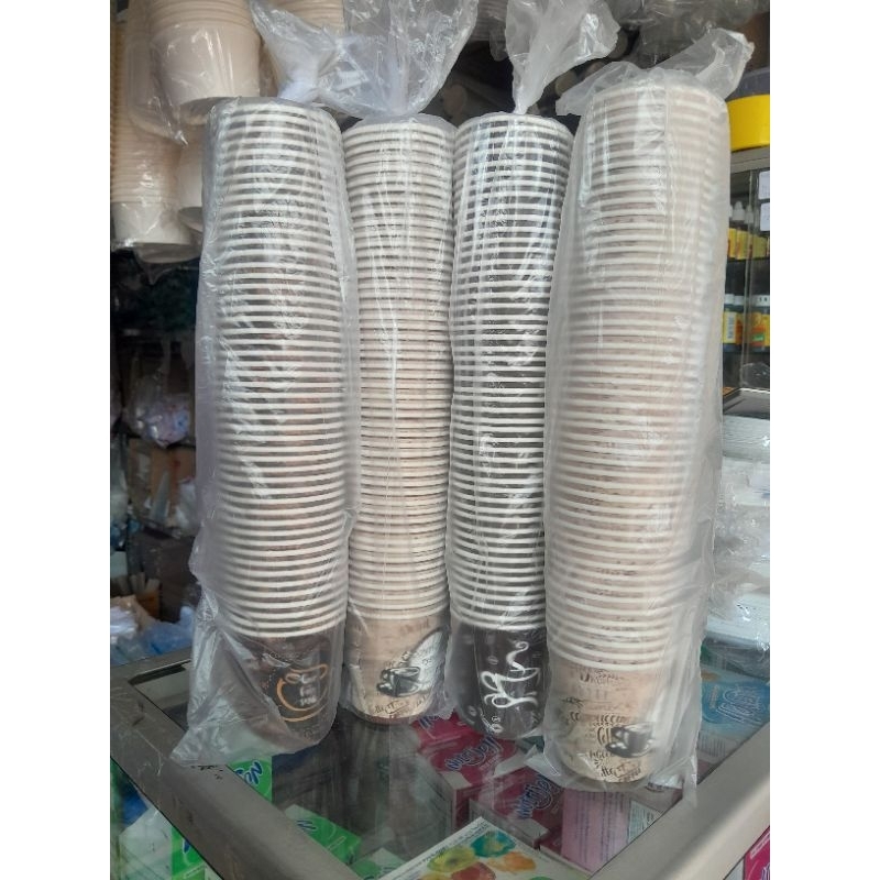 Jual PAPER CUP / GELAS KOPI KERTAS / GELAS KERTAS UK 6.5 OZ 8 OZ ISI 50 PCS | Shopee Indonesia