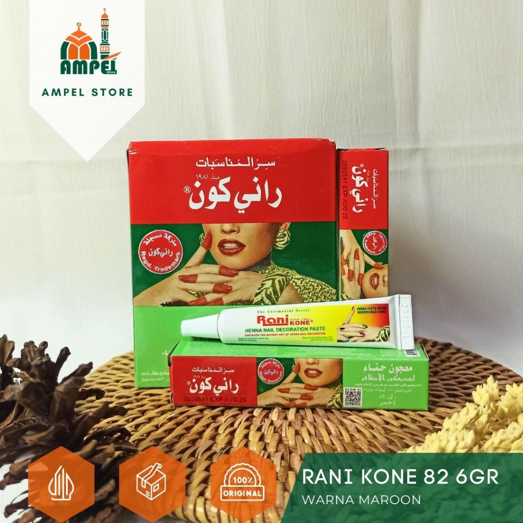 Jual Heena/Henna Kutek Kuku Rani Cone RK Aneka Warna India Herbal ...