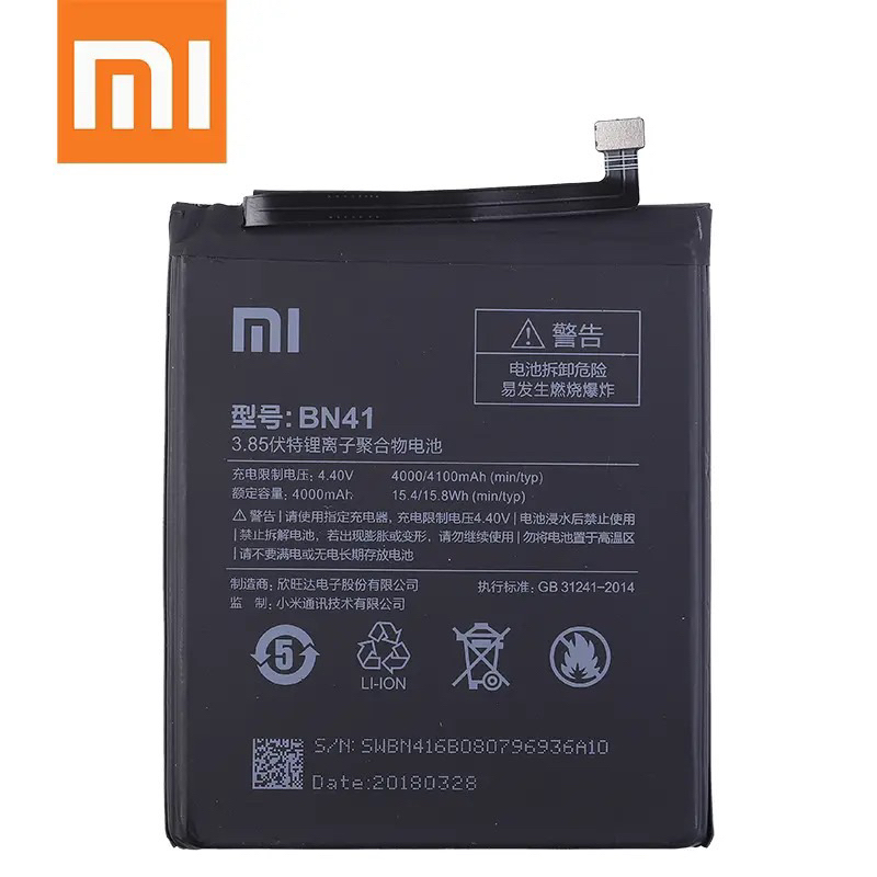 Jual BN41 BATERAI XIAOMI REDMI NOTE 4 ( MEDIATEK ) / NOTE 4X ( MEDIATEK ...