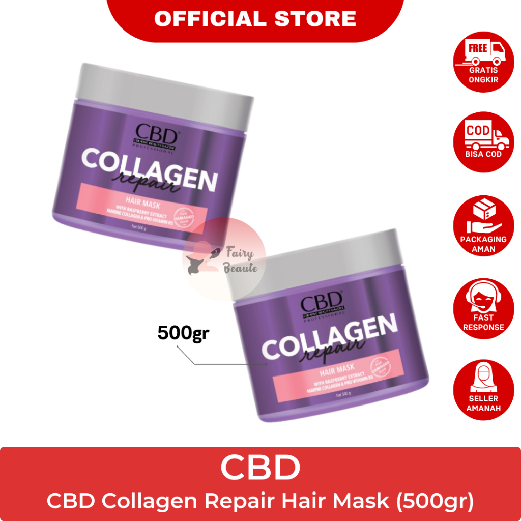 Jual CBD Collagen Repair Hair Mask 500gr - Memberikan nutrisi pada ...