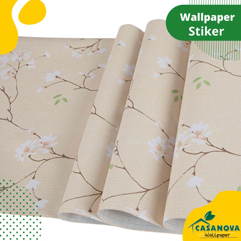 Jual WALLPAPER STIKER motif bunga sakura ukuran 0,45 x 8m - CASANOVA ...