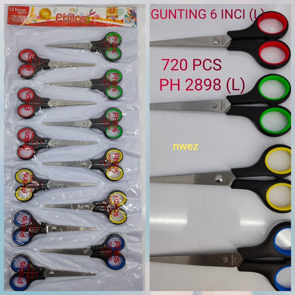 Jual HARGA 1pc] Gunting Kertas Serbaguna Philos renteng ukuran BESAR 6 ...