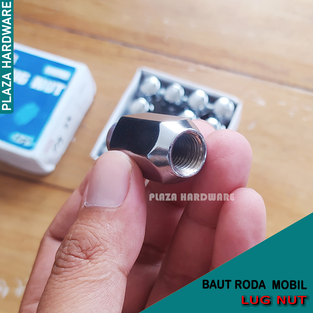 Jual Baut Mur Roda Mobil Ukuran19 & 21 Drat 1.25 & 1.5 - Harga Satuan ...