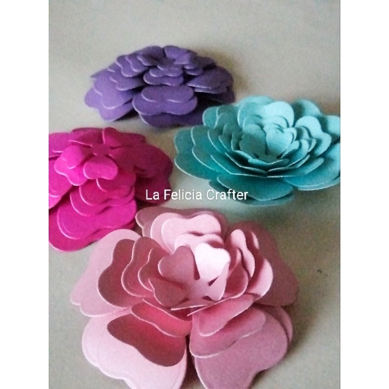 Jual La Felicia 6 Helai Hiasan Die Cut Bunga/Paper Flower Untuk ...