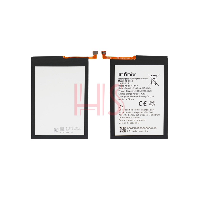 Jual BL-39LX / BATERAI INFINIX SMART 4 / X653 / INFINIX S5 / INFINIX S5 ...