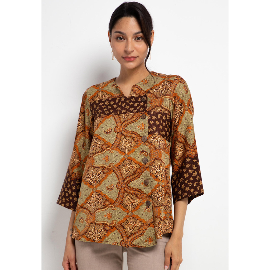 Jual Adikusuma By Arjuna Weda Blouse Batik Paku Rambat | Shopee Indonesia