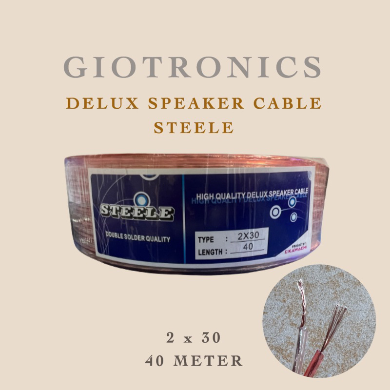 Jual Kabel Transparan Listrik Serabut Steele 2x30 (1 rol) 40 Meter ...