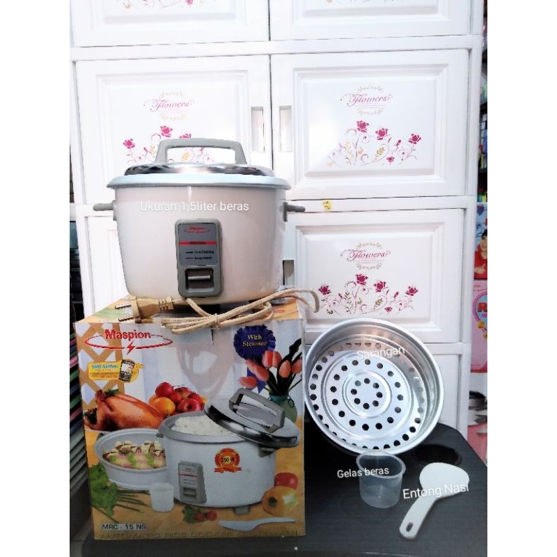 Jual Rice Cooker Maspion MRC-15NS l Kapasitas 1,5liter beras | Shopee ...