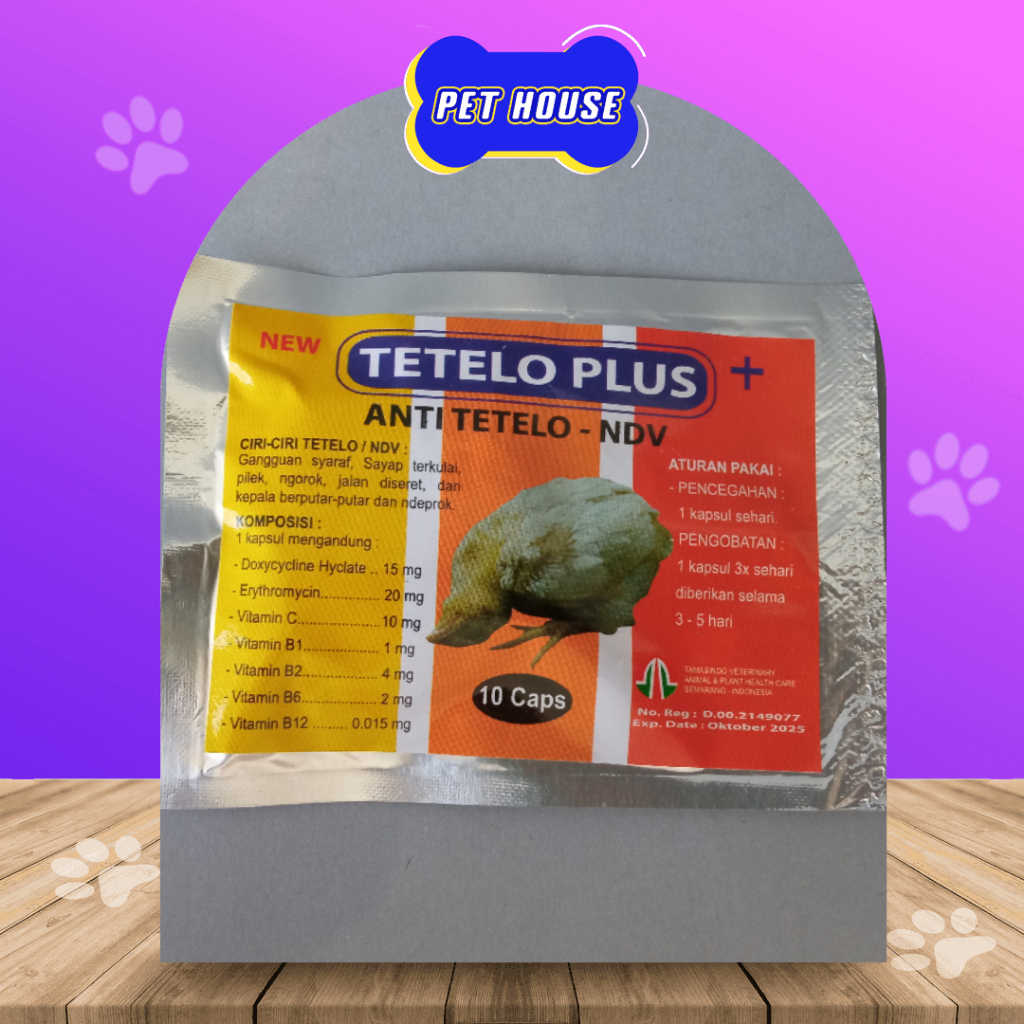 Jual TETELO PLUS 10 CAPSUL - OBAT ANTI TETELO NDV PADA AYAM CHICKEN ...