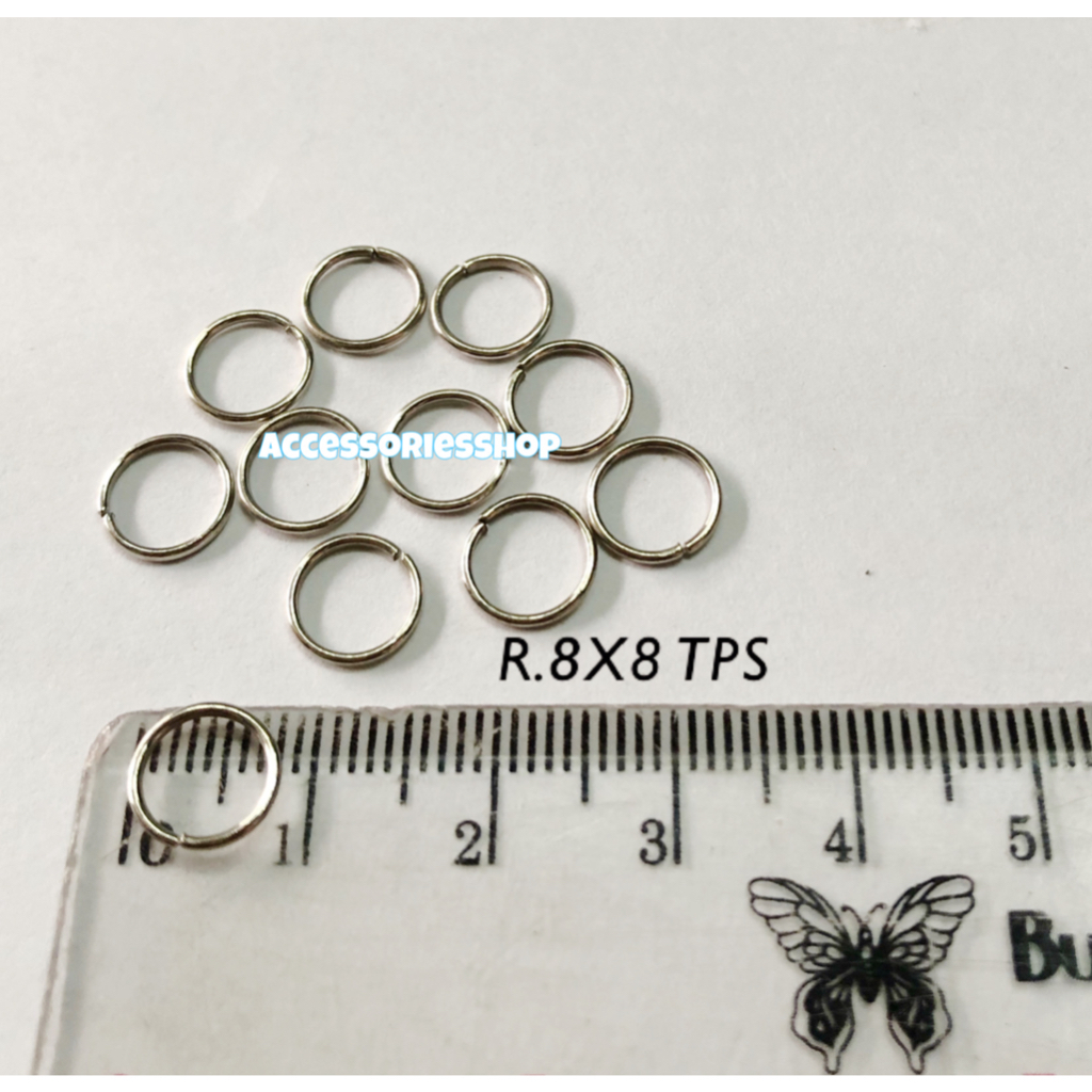 Jual Ring bulat/ring O ukuran 4mm,5mm & 8mm nikel bahan craft diy ...