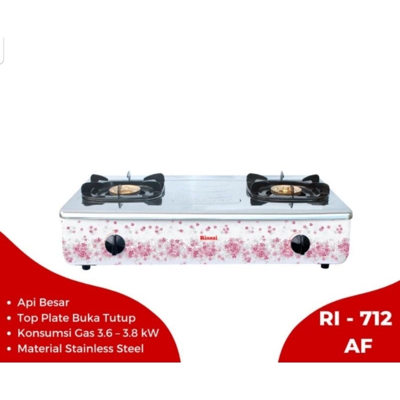 Jual RINNAI : RI-712AF KOMPOR GAS 2 TUNGKU API BESAR RI 712 AF BODI ...