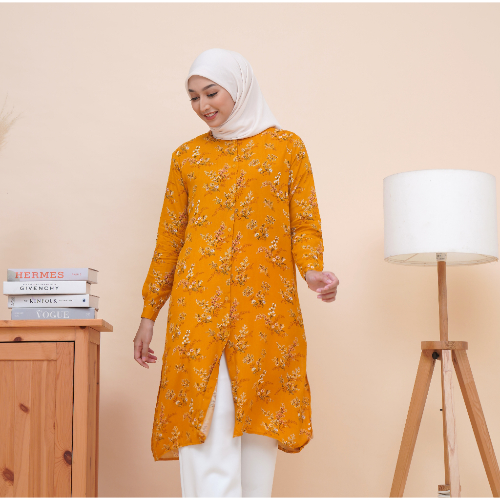 Jual LONG TUNIK RAYON VISCOSE PREMIUM BUSUI/TUNIK RAYON MOTIF TERBARU SERI 3 | Shopee Indonesia
