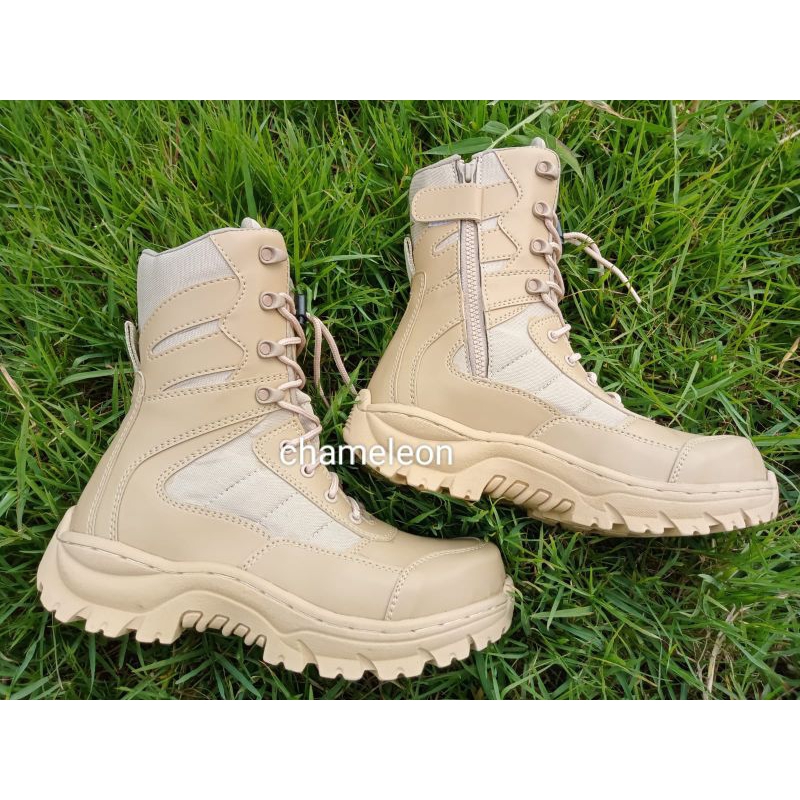 Jual sepatu pdl predator tni polri tactical cream gurun kerjalapangan ...