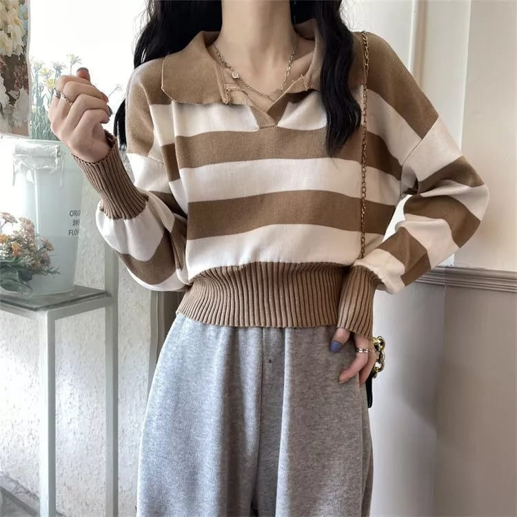 Jual Sweater Rajut Wanita Valencia Blaster Crop Korea / Sweater Blaster / Atasan Wanita/Blouse ...