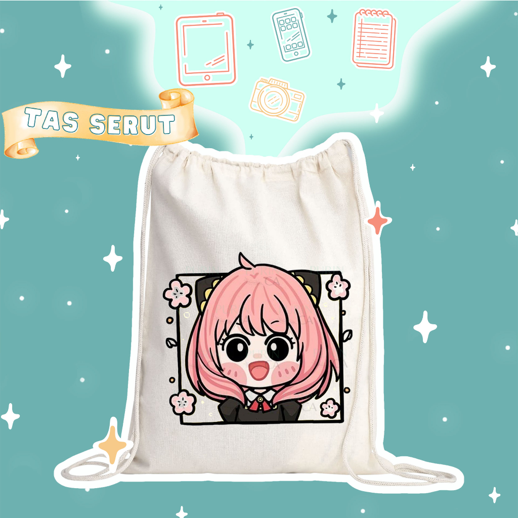 Jual Tas Serut dan Tote bag Anime Digimon Naruto Spy X | Shopee Indonesia