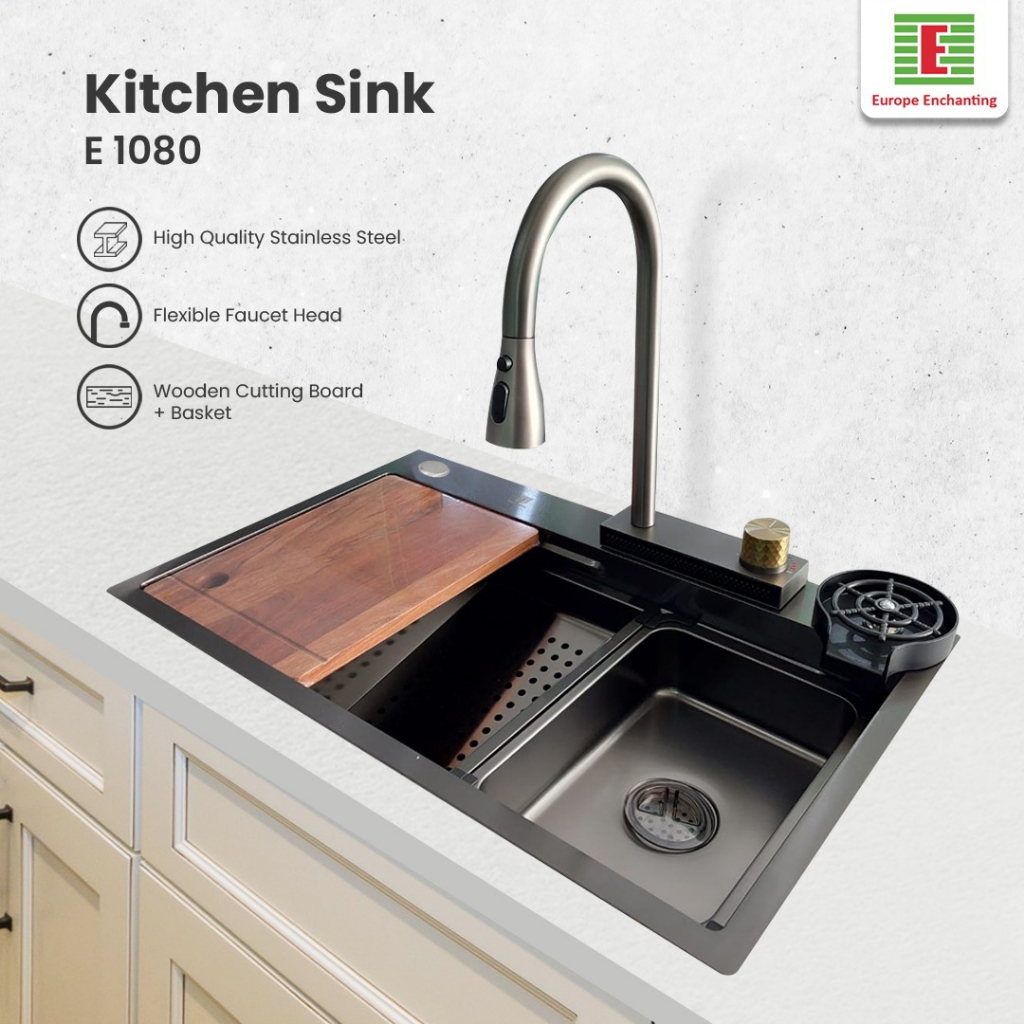 Jual Kitchen Sink Bak Cuci Piring Dapur Stainless Europe Enchanting ...