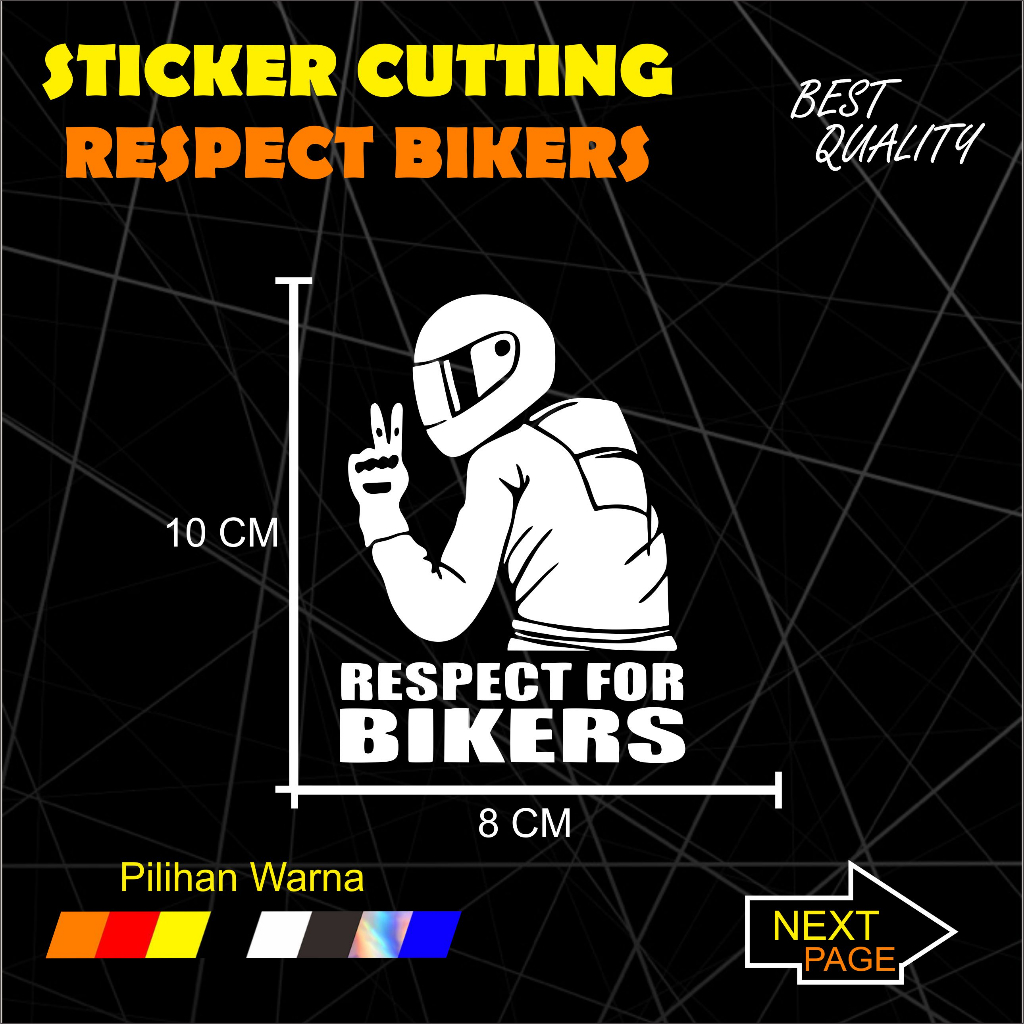 Jual STIKER CUTTING STICKER RESPECT BIKERS MALE TERMURAH SATU HARI JADI ...