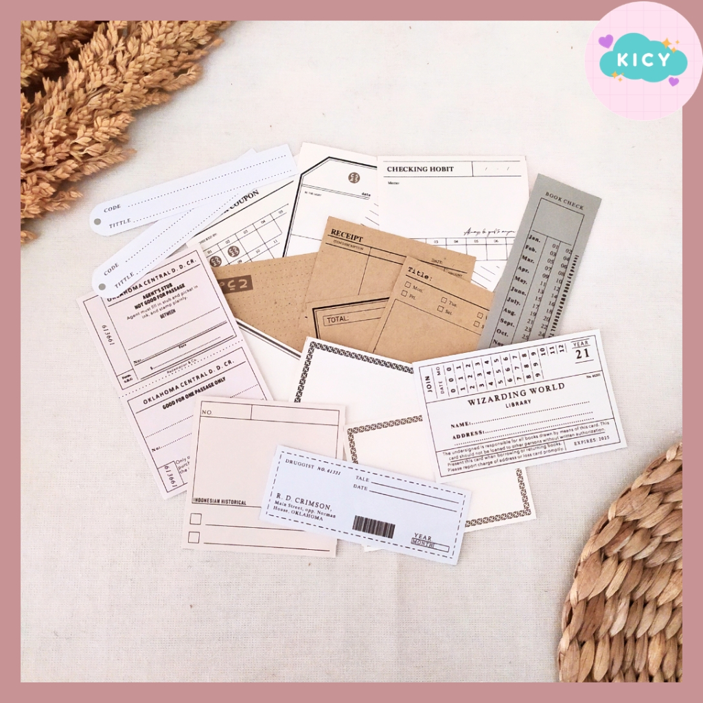 Jual [KICY] 10 Lembar Vintage Memo Set Kertas Dekorasi Buku Catatan ...