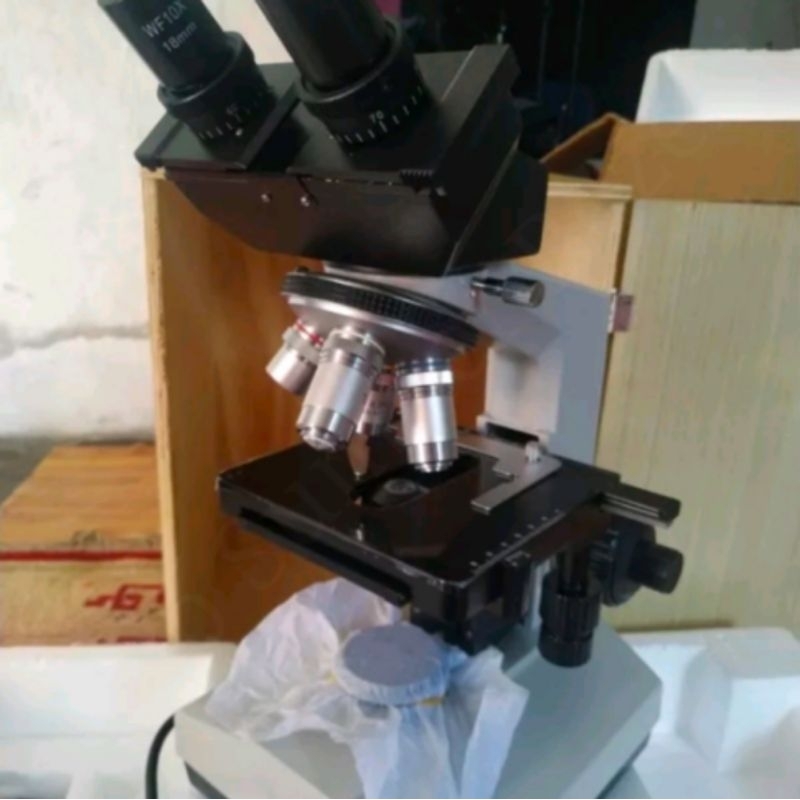 Jual Mikroskop Binocular Microscope Binokuler LED 107BN Monokuler XSZ ...
