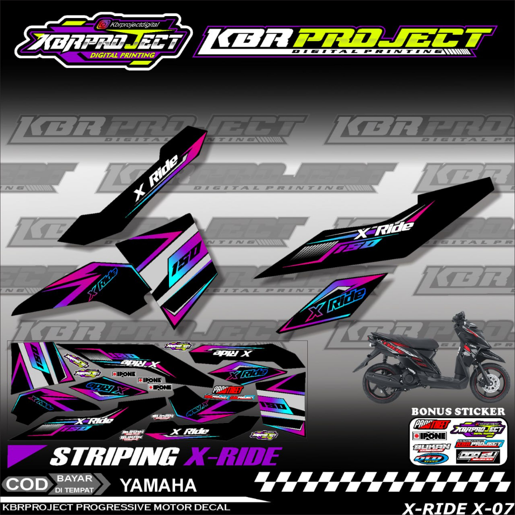 Jual X-RIDE STIKER SRTIPING PREMIUM KEREN STIKER LIS VARIASI MOTOR ...