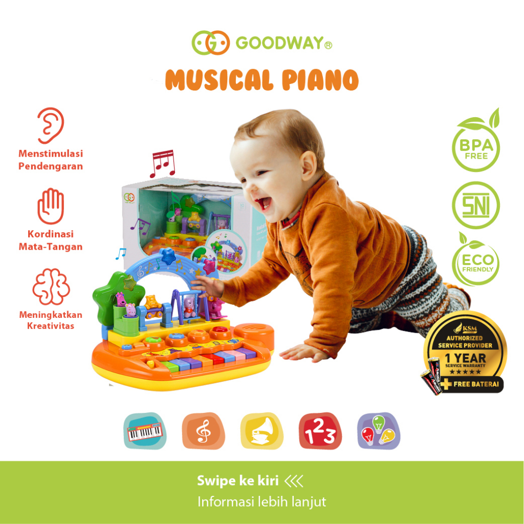 Jual [BONUS BATERAI] Goodway Mainan Edukasi Piano Mainan Anak / Mainan ...