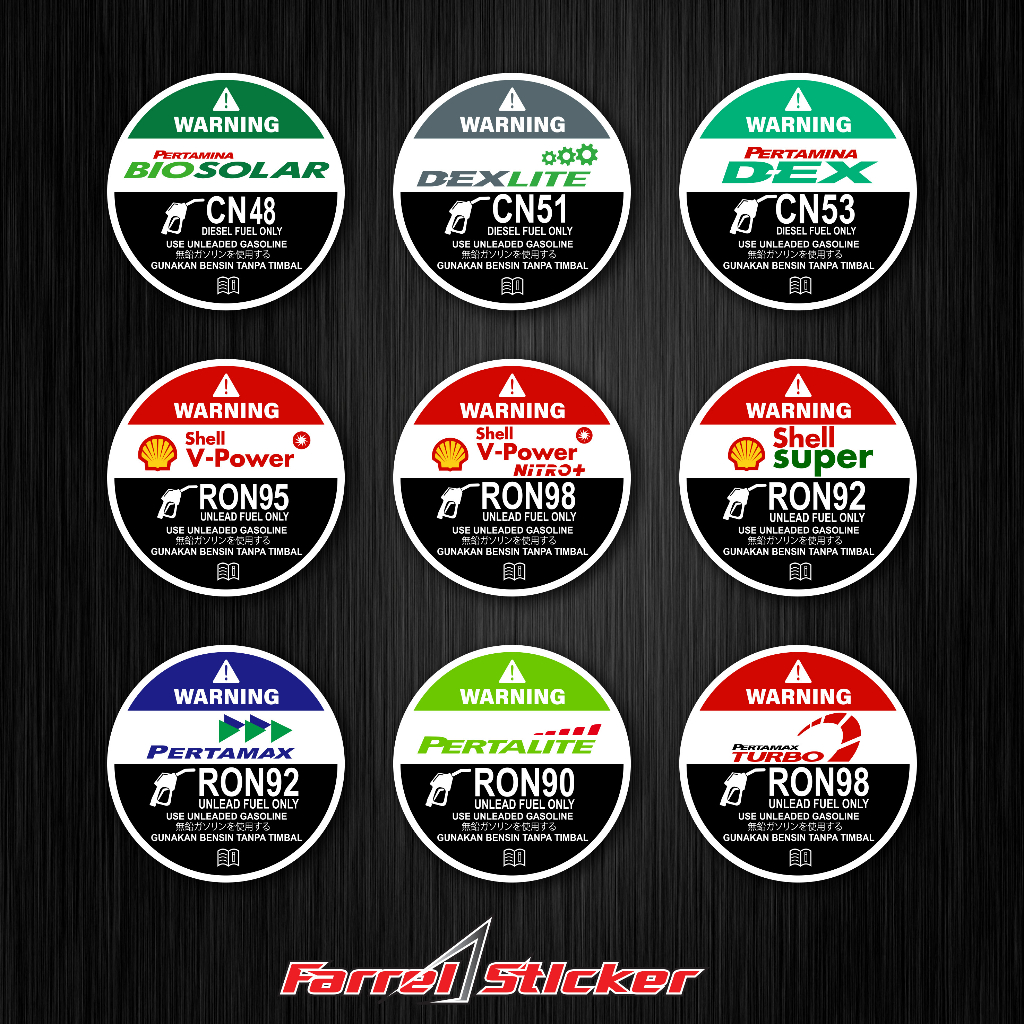 Jual STIKER WARNING PERTAMAX SHELL STICKER TUTUP BENSIN MOTOR MOBIL ...