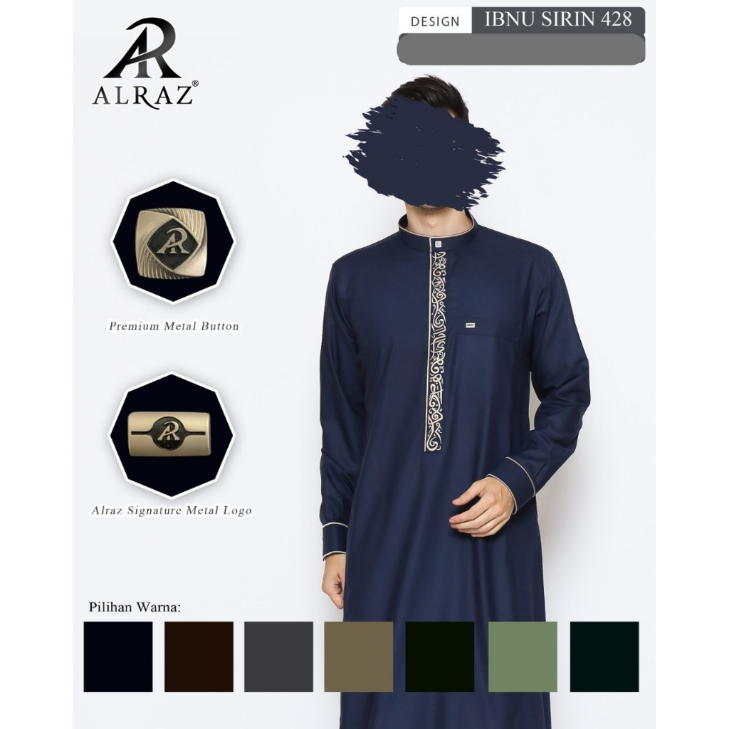 Jual (Ibnu Sirin) Jubah / Gamis Pria Dewasa Al raz Exclusive | Shopee ...