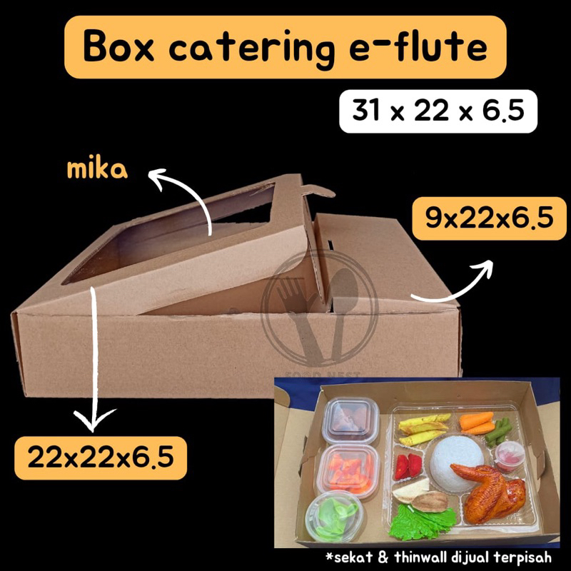 Jual BOX SEKAT NASI + MINUMAN KARDUS SEKAT EFLUTE UKURAN 22/BOX ...