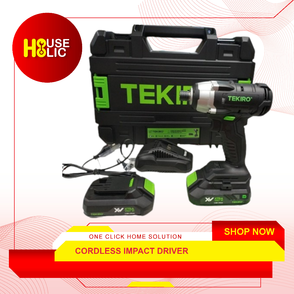 Jual TEKIRO Cordless Impact Driver XV20V / Mesin Bor Sekrup Baterai XV ...