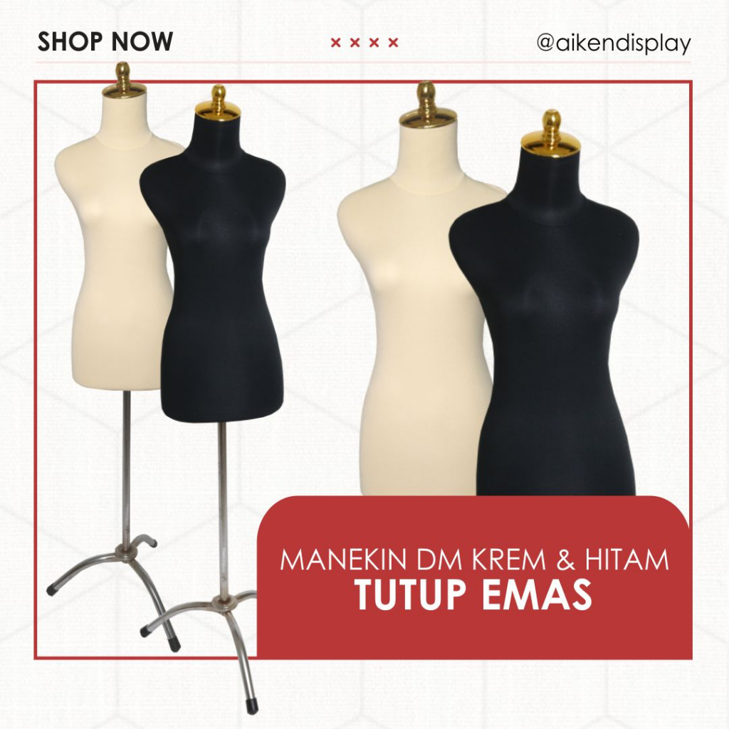 Jual Manekin DM Cewek Plastik Tutup Emas, Manekin Murah, Manekin ...