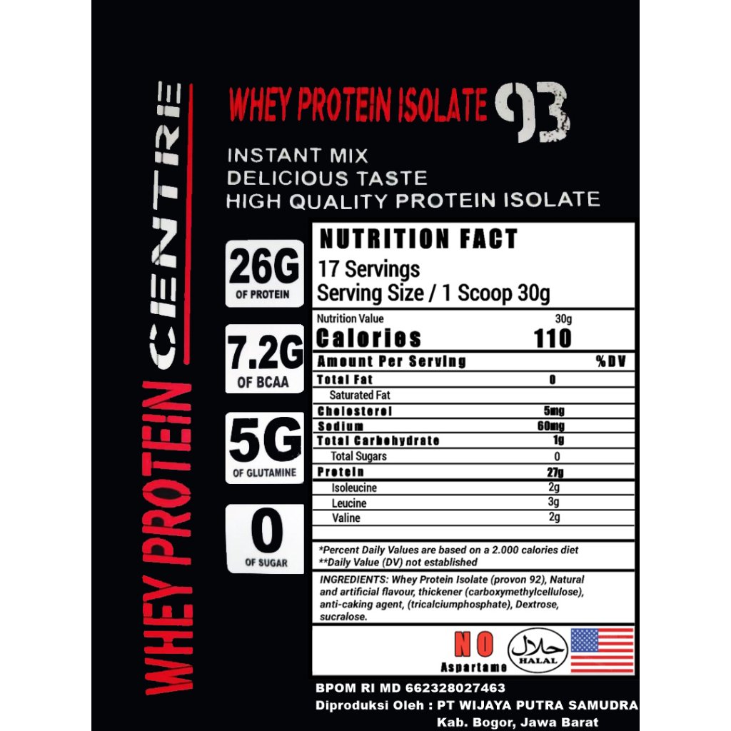 Jual Susu Whey Protein ISOLATE WPI 93 | Shopee Indonesia