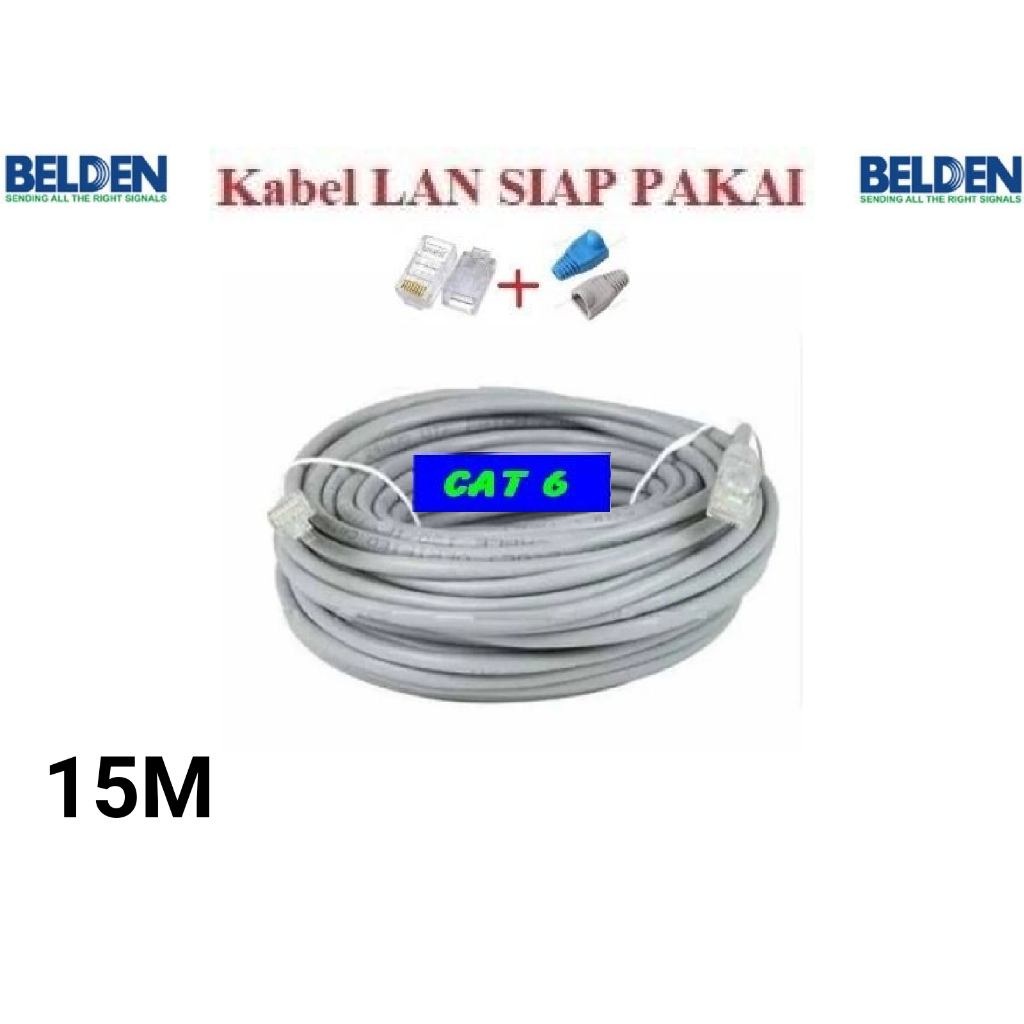 Jual KABEL LAN UTP CAT 6 RJ45 PANJANG 15 SAMPAI 30 METER | Shopee Indonesia