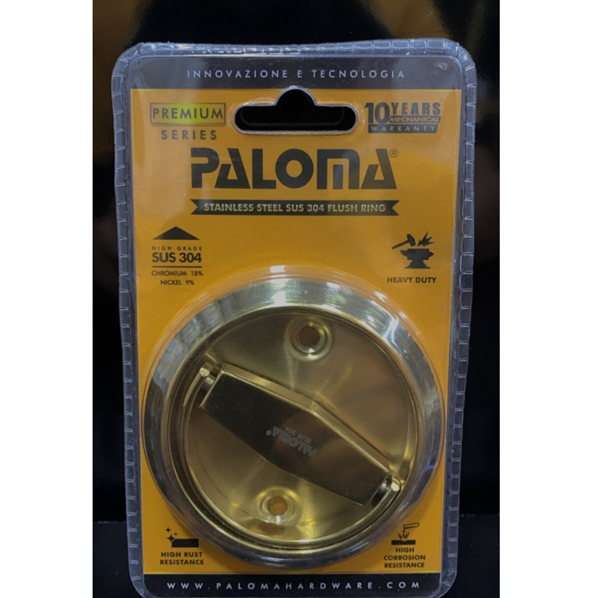 Jual PALOMA FRP 205 PVD GOLD FLUSH RING TARIKAN BULAT HANDLE PINTU ...