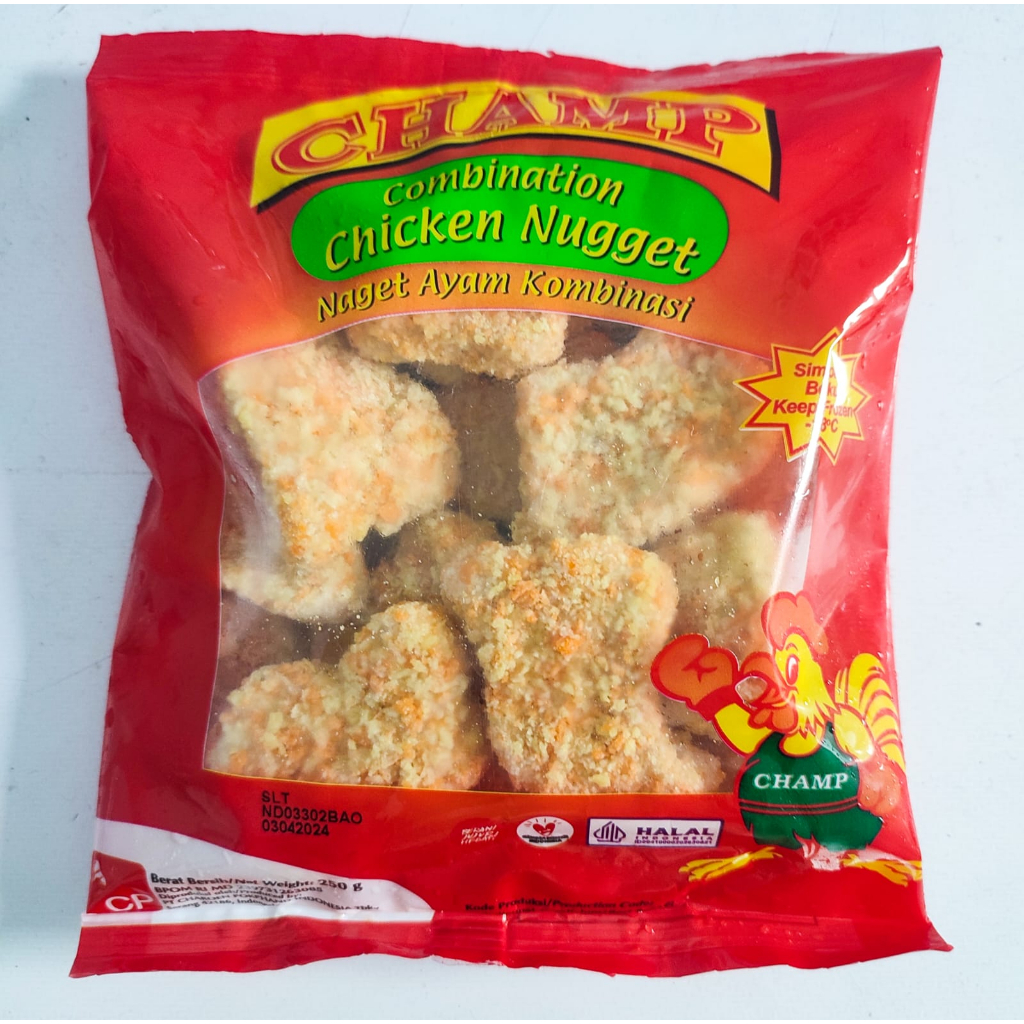 Jual CHAMP CHICKEN NUGGET 250 GR NUGET AYAM / CHAMP NUGGET 225 GR NUGET ...