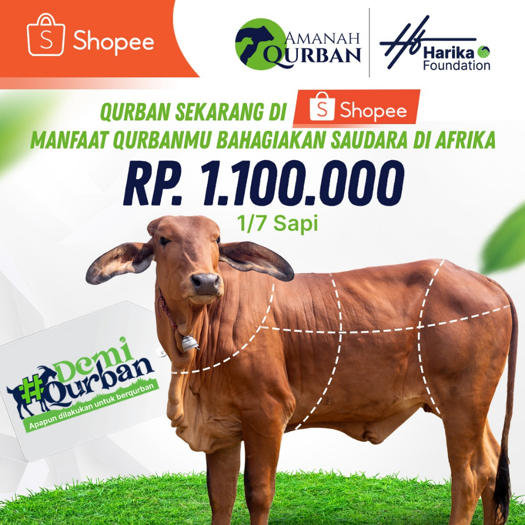 Jual Kurban (1/7 Sapi ) untuk Afrika - Amanah Qurban | Shopee Indonesia
