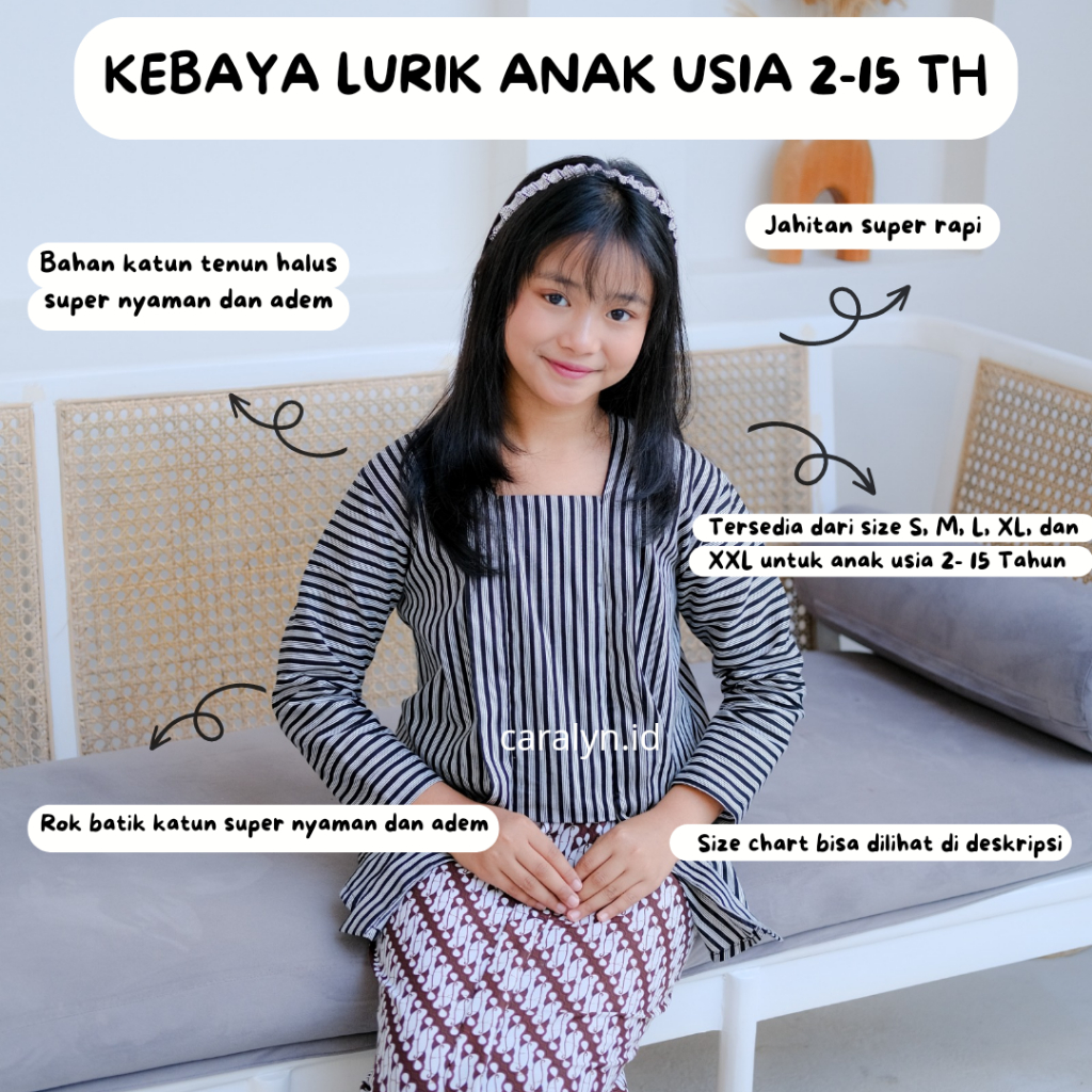 Jual KEBAYA LURIK BAJU ADAT JAWA SETELAN KEBAYA ADAT ANAK PEREMPUAN | Shopee Indonesia