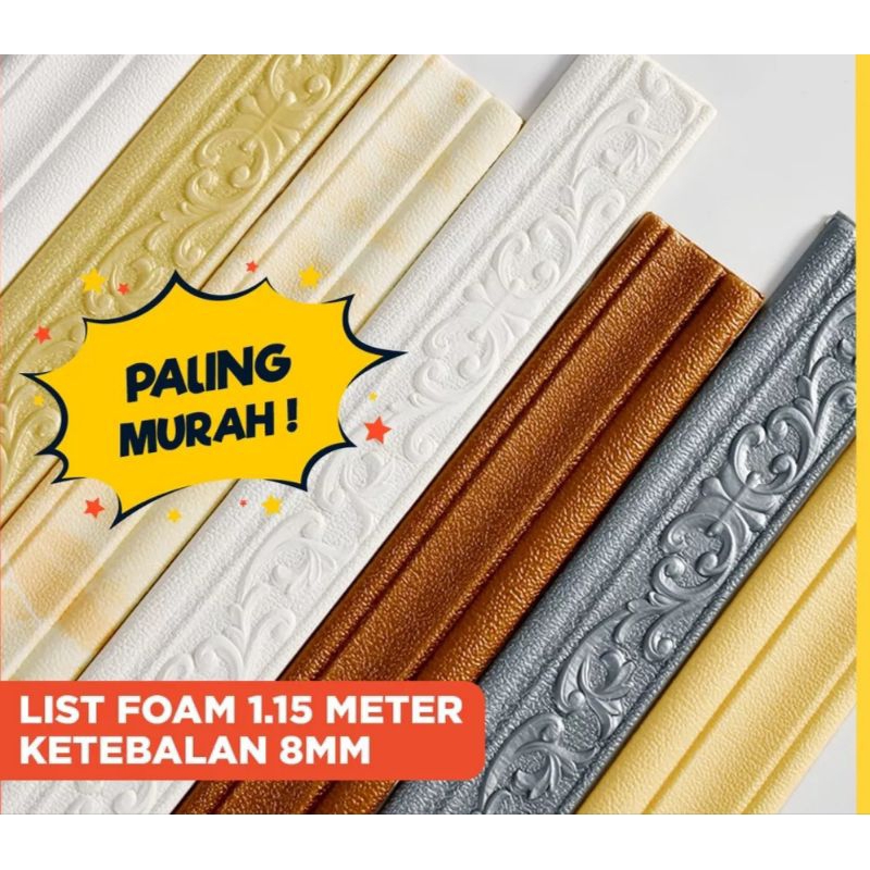 Jual WALLBORDER LIST /LIST BORDER WALLPAPER LIST FOAM STICKER DINDING ...