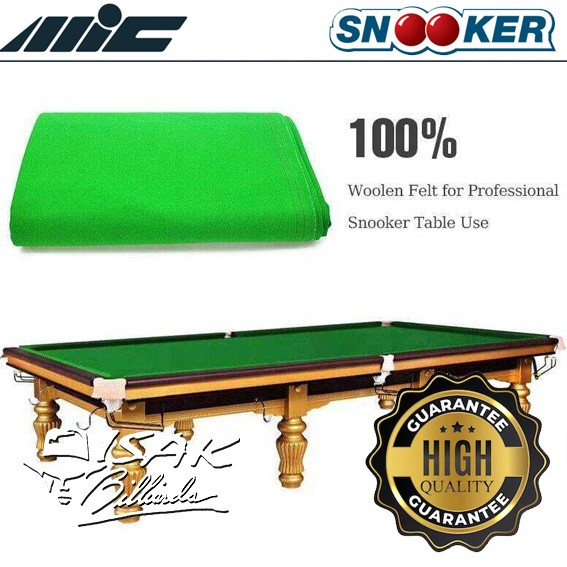Jual MIC Snooker Billiard Cloth 12ft - Green - Kain Laken Meja | Shopee ...