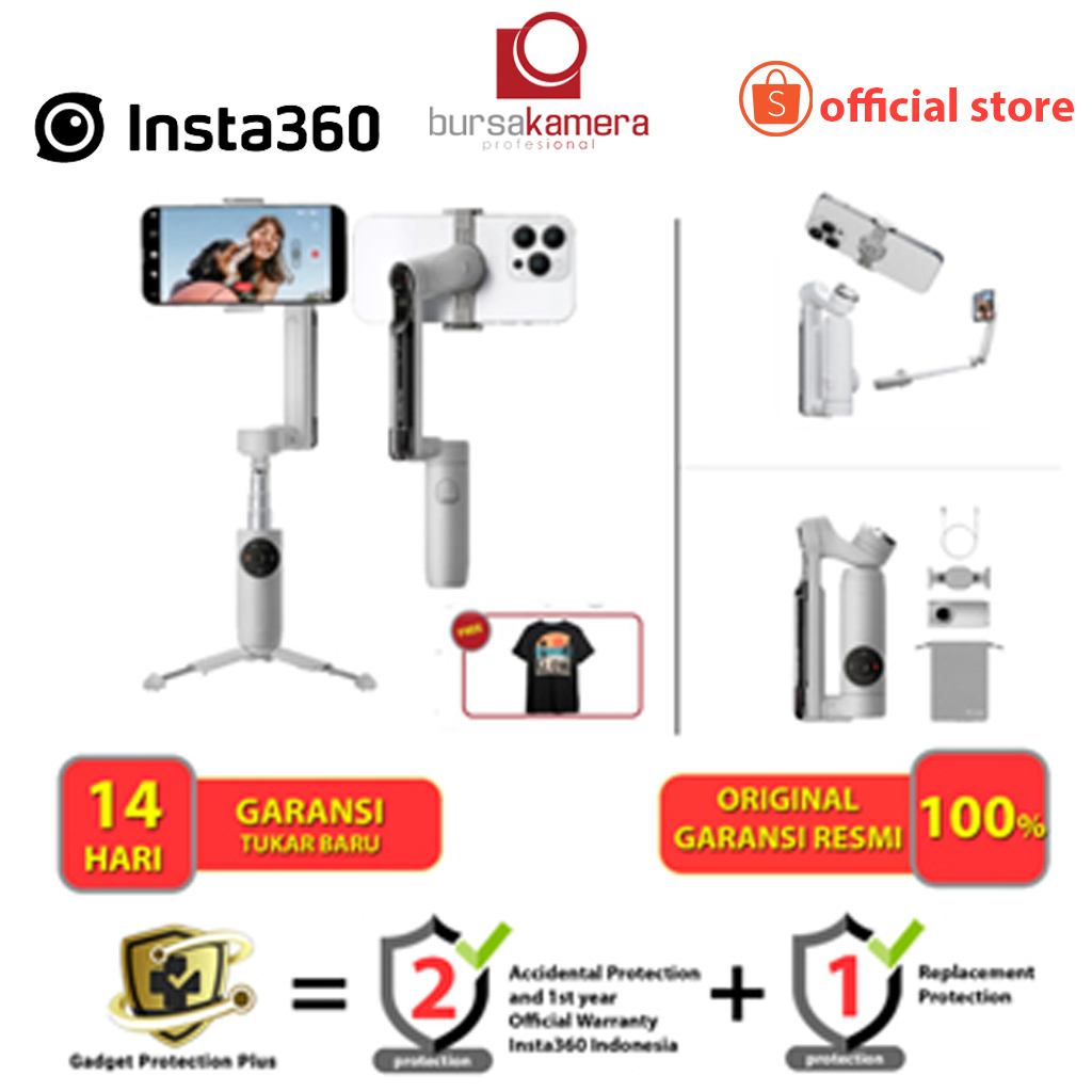 Jual Insta360 Flow StandAlone AI Auto Tracking Gimbal Stabilizer Insta 360 Flow | Shopee Indonesia