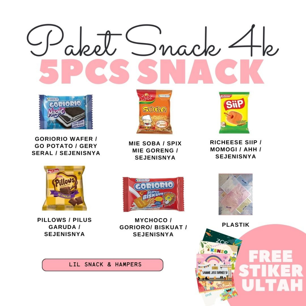 Jual LILSNACK - Paket Snack Hadiah Hampers Ulang Tahun Anak Murah ...