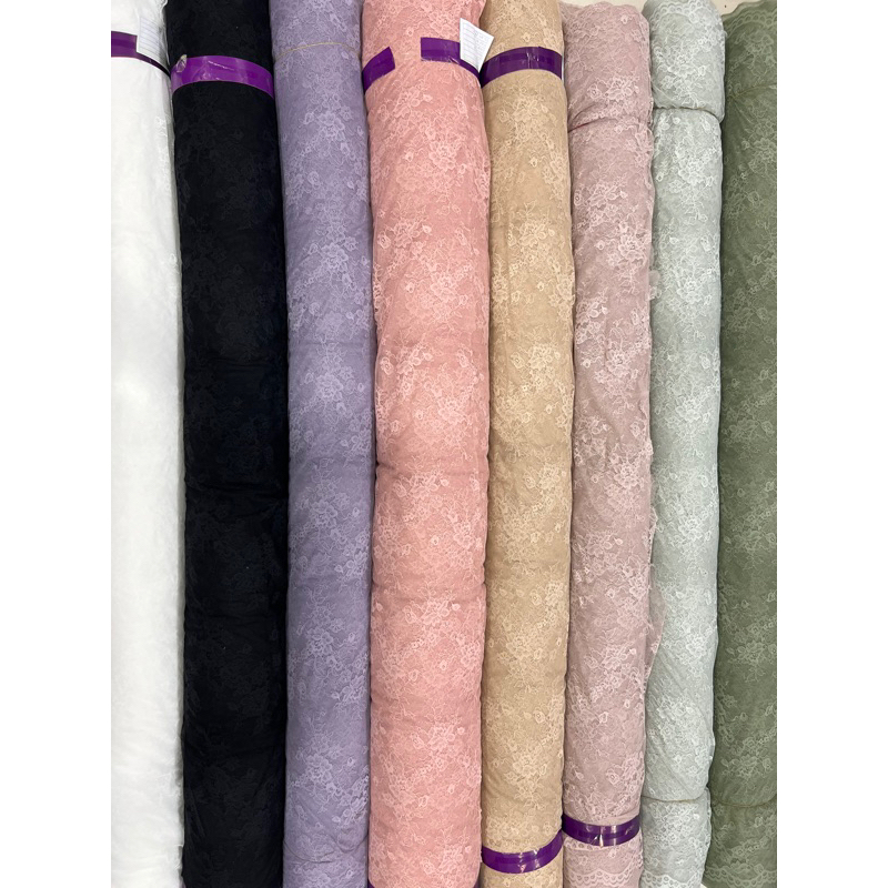 Jual Broklat Cantily / Kain Broklat Santily / Lace Semi Prancis Meteran ...