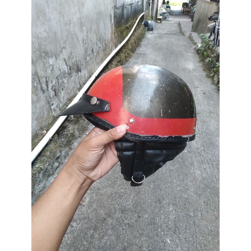 Jual helm jadul cips /helm cetok/dmi /kiwi ori | Shopee Indonesia