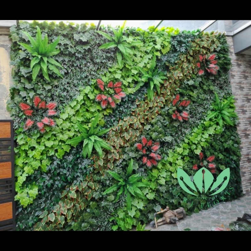 Jual Pembuatan taman vertical garden sintetis tanaman palsu bisa cod ...