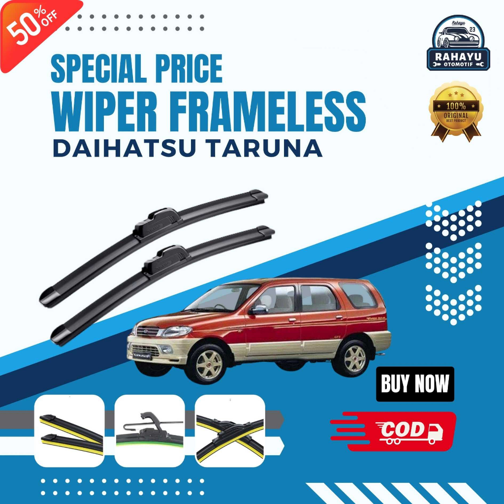 Jual Bergaransi Wiper Mobil Frameless Daihatsu Taruna Sepasang Isi